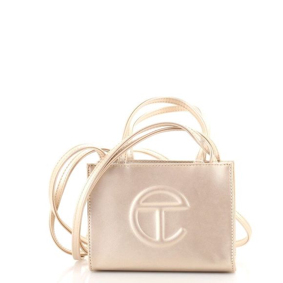 Telfar | Bags | Telfar Shopping Tote Faux Leather Small Metallic | Poshmark